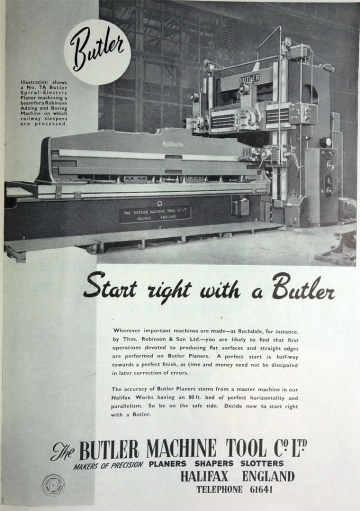 Butler Machine Tool Co - Graces Guide