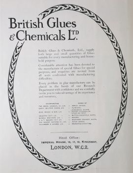 British Glues and Chemicals - Graces Guide