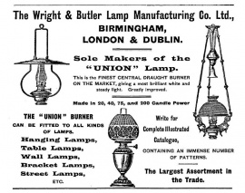 Wright and Butler Lamp Manufacturing Co - Graces Guide