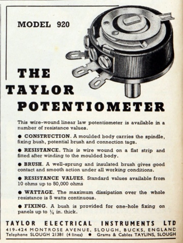 Taylor Electrical Instruments - Graces Guide