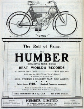 Humber: Motorcycles - Graces Guide