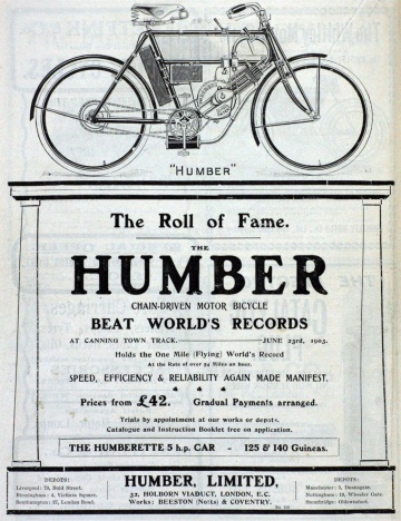 Humber: Motorcycles - Graces Guide