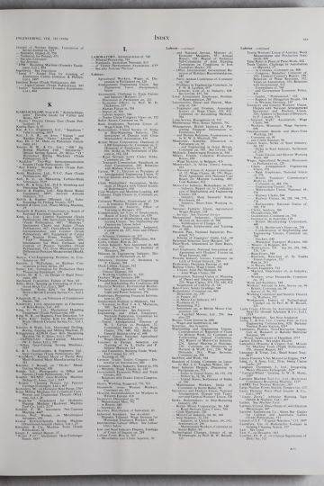 Engineering 1956 Jul-Dec: Index - Graces Guide