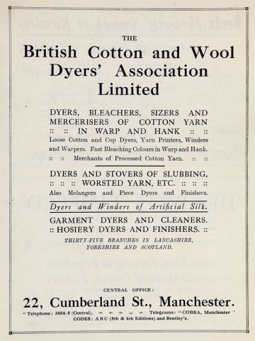 British Cotton and Wool Dyers Association - Graces Guide