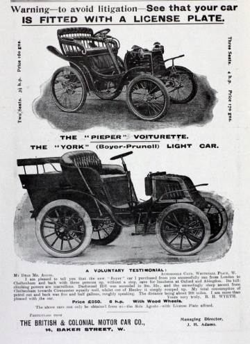 British and Colonial Motor Car Co - Graces Guide