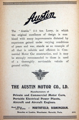 Austin: Commercial Vehicles - Graces Guide