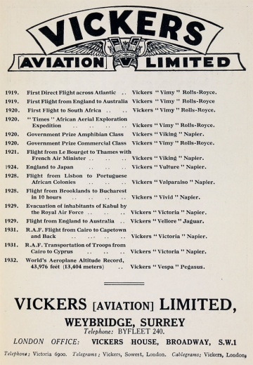 Vickers Aviation - Graces Guide