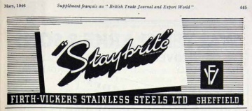 Firth-Vickers Stainless Steels - Graces Guide