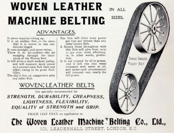 Woven Leather Machine Belting Co - Graces Guide