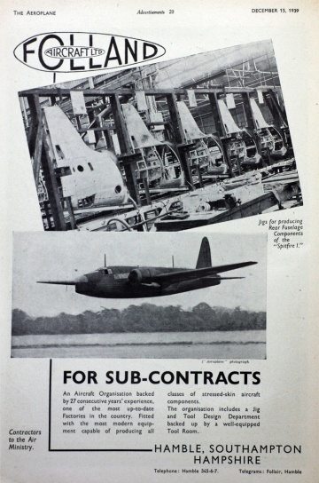 Folland Aircraft - Graces Guide