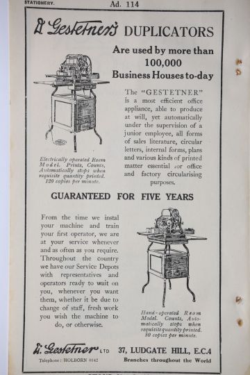 Gestetner - Graces Guide