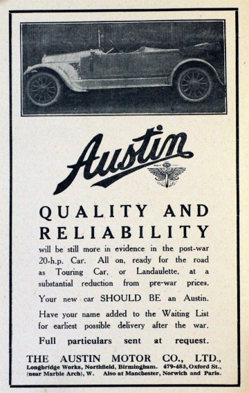 Austin: Cars - Graces Guide