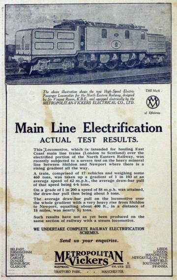 Metropolitan-Vickers: Rail Traction - Graces Guide