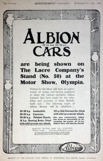 Albion Motor Co: Cars - Graces Guide