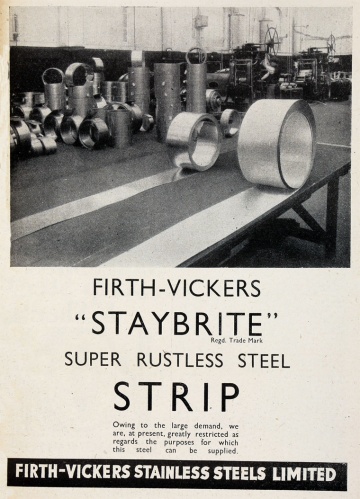 Firth-Vickers Stainless Steels - Graces Guide