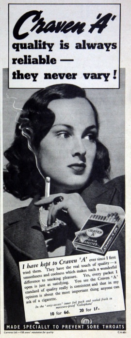 Craven A Cigarettes - Graces Guide