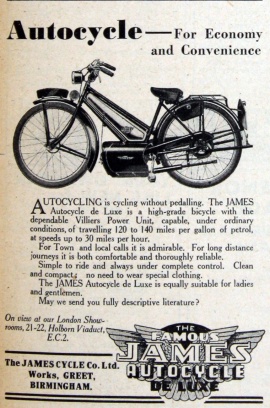 James Cycle Co: Autocycle - Graces Guide
