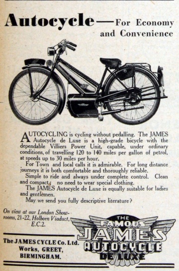 James Cycle Co: Autocycle - Graces Guide