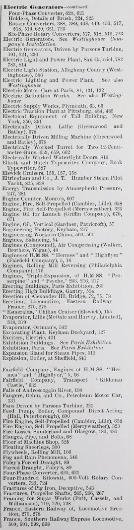 Engineering 1899 Jul-Dec: Index: Illustrations - Graces Guide