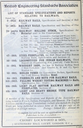 British Engineering Standards Association - Graces Guide