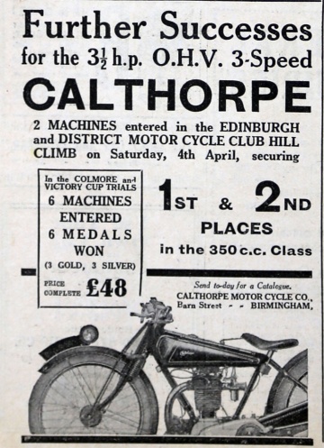 Calthorpe Motor Co: Motorcycles - Graces Guide