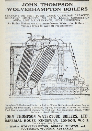 John Thompson Water Tube Boilers - Graces Guide