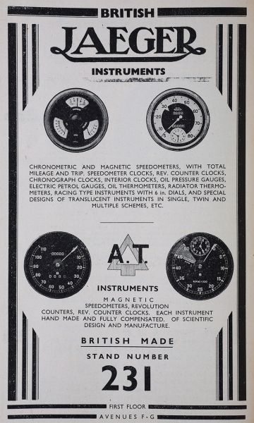 British Jaeger Instruments - Graces Guide
