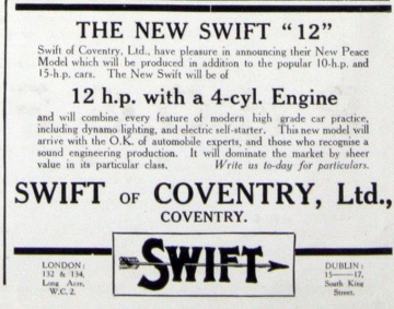 Swift Motor Co: Cars - Graces Guide