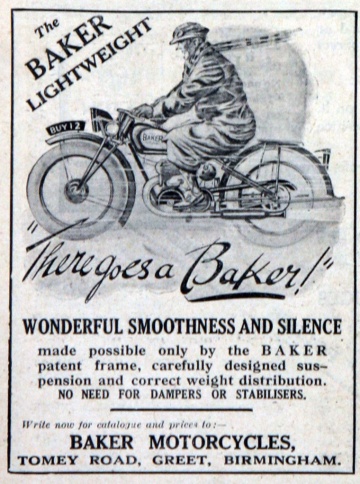 Baker Motor Cycles - Graces Guide