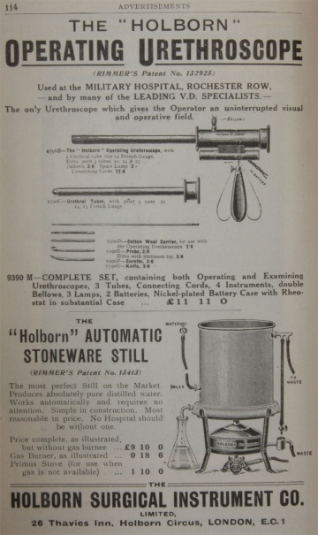 Holborn Surgical Instrument Co - Graces Guide