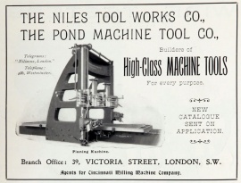 Niles Tool Works Co - Graces Guide