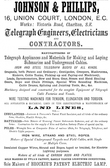 Johnson and Phillips - Graces Guide