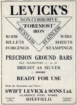 Swift Levick and Sons - Graces Guide