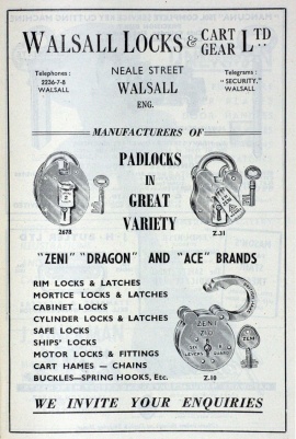 Walsall Locks and Cart Gear - Graces Guide