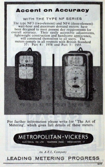 Metropolitan-Vickers: Electricity Meters - Graces Guide