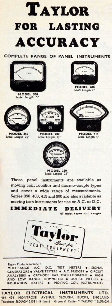 Taylor Electrical Instruments - Graces Guide