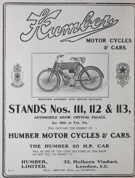 Humber: Motorcycles - Graces Guide