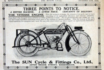 Sun Cycle and Fittings Co: Motorcycles - Graces Guide