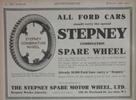 Stepney Spare Motor Wheel - Graces Guide
