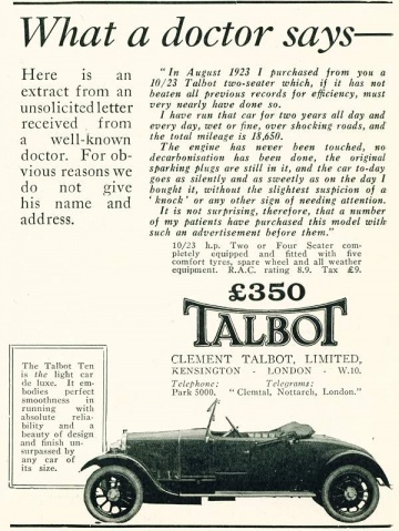 Talbot: Cars - Graces Guide