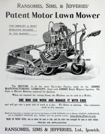 Ransomes, Sims and Jefferies: Lawn Mowers - Graces Guide