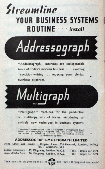 Addressograph-Multigraph - Graces Guide