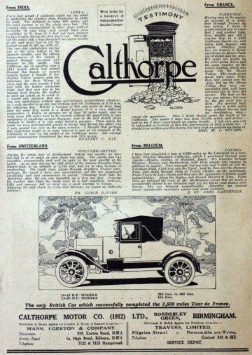 Calthorpe Motor Co - Graces Guide