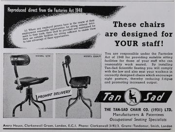 Tan-Sad Chair Co (1931) - Graces Guide