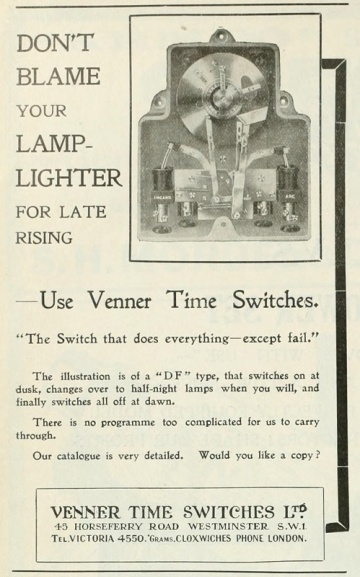 Venner Time Switches - Graces Guide