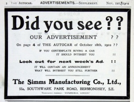 Simms Manufacturing Co - Graces Guide