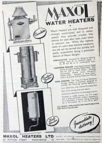 Maxol Heaters - Graces Guide