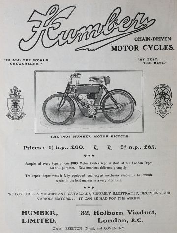 Humber: Motorcycles - Graces Guide