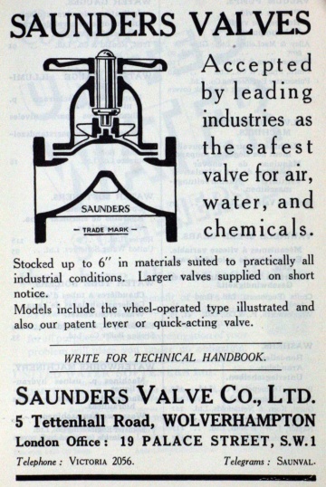 Saunders Valve Co - Graces Guide