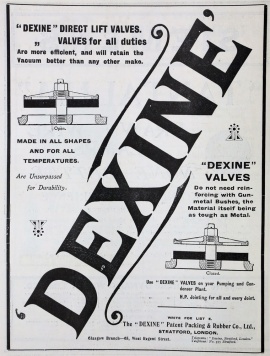 Dexine Patent Packing and Rubber Co - Graces Guide